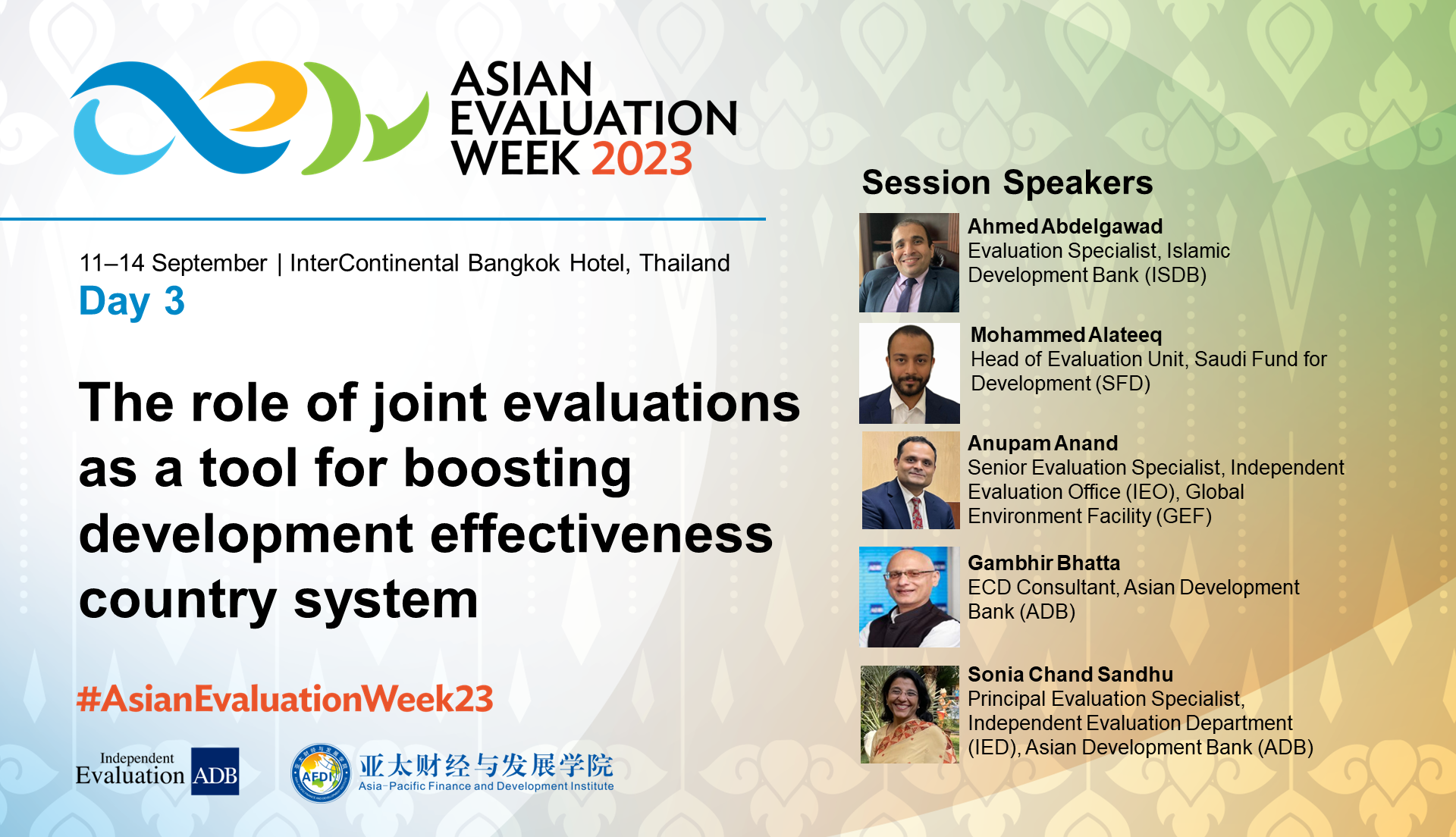 Parallel Session 13 - The role of joint evaluations as a tool for boosting development ...